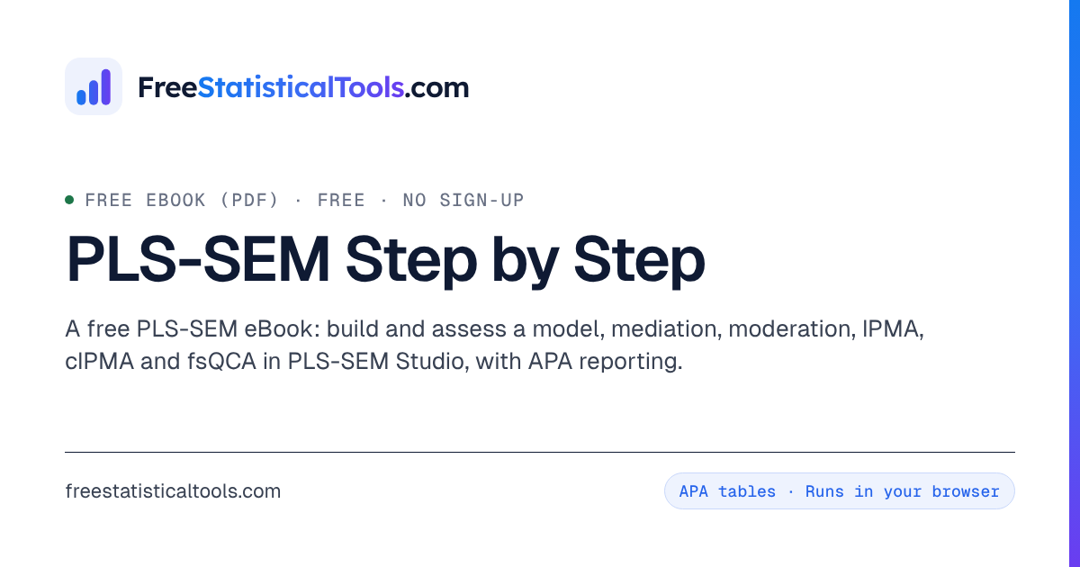 Free PLS-SEM eBook (PDF): Step-by-Step Guide
